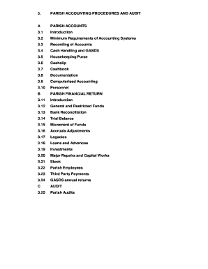 Fillable Online PARISH ACCOUNTS Fax Email Print - pdfFiller