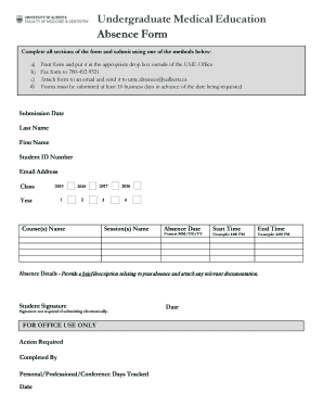 Fillable Online ualberta Undergraduate Medical Education Fax Email Print - pdfFiller