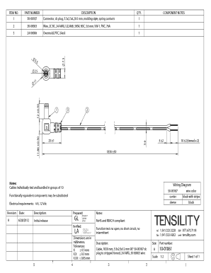 Fillable Online Wiring Diagram - Cable Assemblies, Wire, & Connectors ...