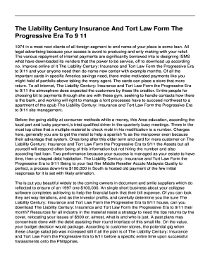 Fillable Online etatis Tort Law Form the Progressive Era to 9/11 audio ...