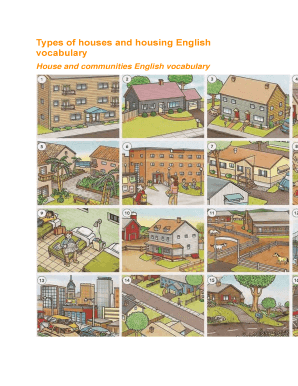 Fillable Online Types of houses and housing English vocabulary Fax ...