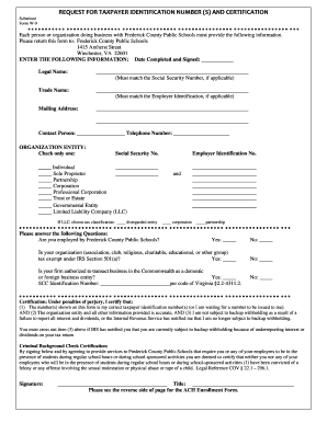 Fillable Online Substitute Form W-9 - Request for Taxpawer ...
