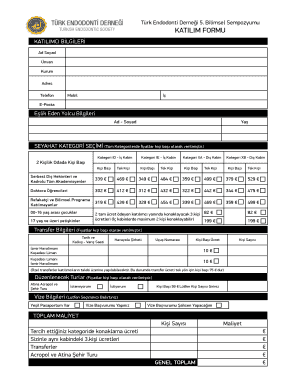 Fillable Online turkendodontidernegi Trk Endodonti Derne?i 5. Bilimsel ...