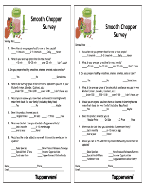 Fillable Online Smooth Chopper Survey Smooth Chopper Survey Fax Email ...
