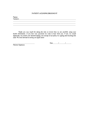 Fillable Online PATIENT ACKNOWLEDGEMENT - Naples Pediatric Dentistry ...