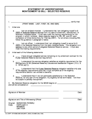 Fillable Online uscg CG5482.PDF. Statement of Understanding Montgomery ...