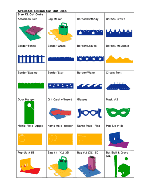 Fillable Online columbus aasd k12 wi Available Ellison Cut Out Dies Fax ...