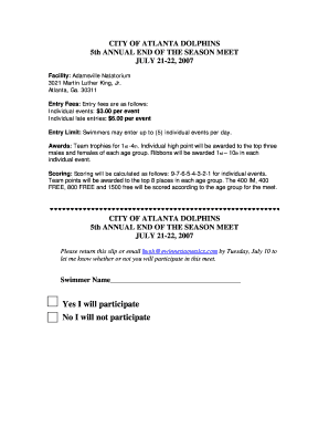 Fillable Online CAD EOS MEET form.pdf - Gwinnett Aquatics Fax Email ...