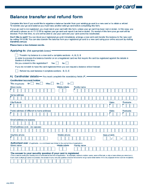 Fillable Online Guide to balance transfers and refunds - Translink Fax ...