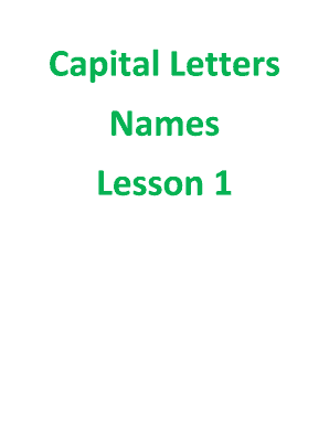 Fillable Online Capital Letters Names Lesson 1 - nviseg.com Fax Email ...