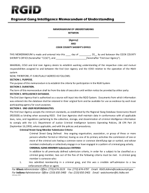 Fillable Online rgid Memorandum of Understanding - RGID Fax Email Print ...