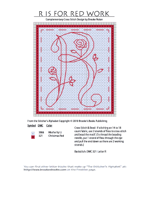 Fillable Online R is for Red work Fax Email Print - pdfFiller