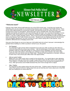 Fillable Online edensorpk-p schools nsw edu Edensor Park Public School ...