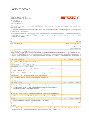 Fillable Online spar ince co Form of proxy - spar.ince.co.za - spar ...