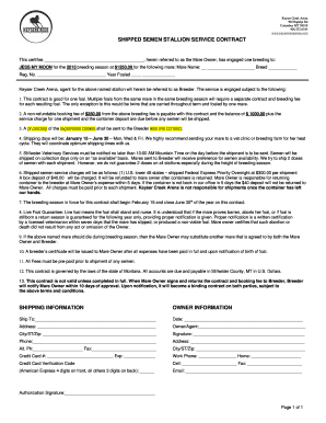 Fillable Online SHIPPED SEMEN STALLION SERVICE CONTRACT 2015.doc Fax ...