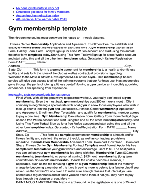 Fillable Online Gym membership template - twomini.com Fax Email Print ...