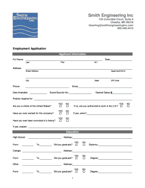 Fillable Online Smith Engineering Inc Fax Email Print - pdfFiller