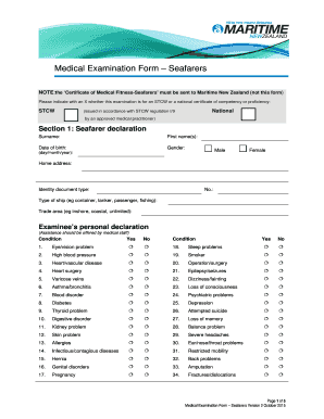 Seafarers Medical Examination Form - Fill and Sign Printable Template ...