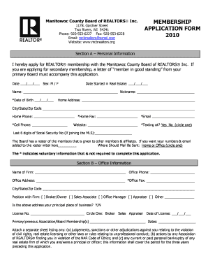 Fillable Online mcbrealtors REALTOR application form.doc - mcbrealtors ...