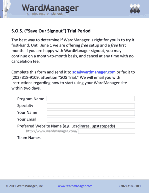 Fillable Online PDF overview document - Ward Manager Fax Email Print ...