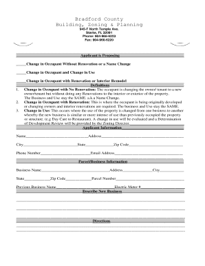 Fillable Online CHANGE OF OCCUPANT Fax Email Print - pdfFiller