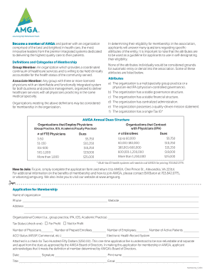 Fillable Online amga Become a member of AMGA Definitions and Categories ...