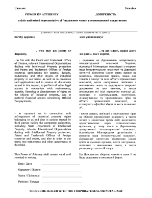 Fillable Online POWER OF ATTORNEY a duly authorized representative of ...