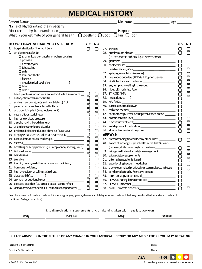 Fillable Online Patient Information Patient Name Last First Middle ...
