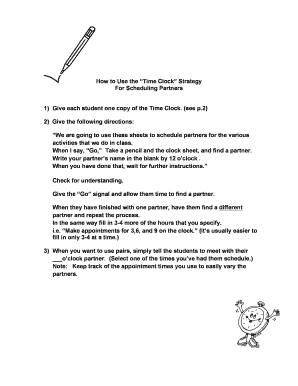 Fillable Online How to Use the Time Clock Strategy Fax Email Print ...