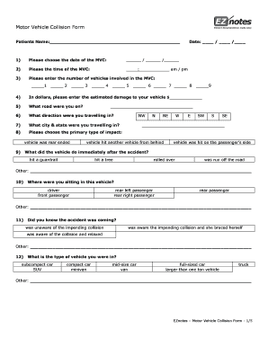 Fillable Online Auto Paperwork - Chiropractic 1st Fax Email Print ...