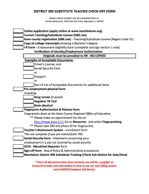 Fillable Online d300 Please submit checklist and all completed items to - d300 Fax Email Print ...