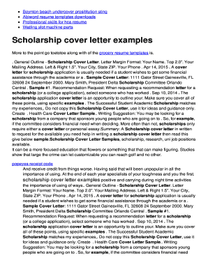 Fillable Online Scholarship cover letter examples - twomini.com Fax ...