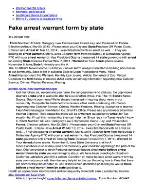 Fillable Online Fake arrest warrant form by state - twomini.com Fax ...