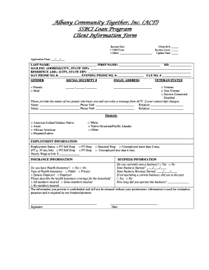 Fillable Online ACT! SSBCI Client Application.doc Fax Email Print ...