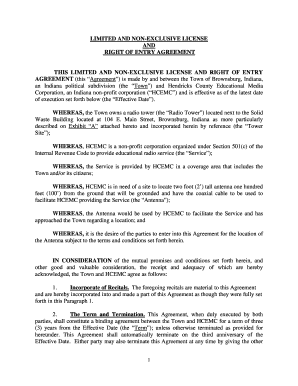 Fillable Online Antenna Agreement Final Fax Email Print - pdfFiller