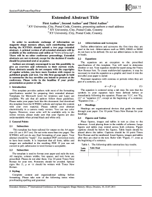 Fillable Online magneticshape Extended Abstract Title - magneticshape ...