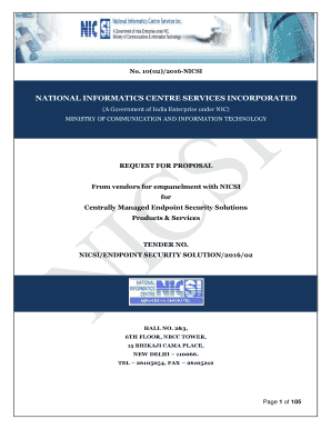 Fillable Online nicsi nic From vendors for empanelment with NICSI Fax Email Print - pdfFiller