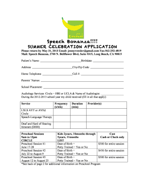 Fillable Online Speech Bonanza!!!! Fax Email Print - pdfFiller