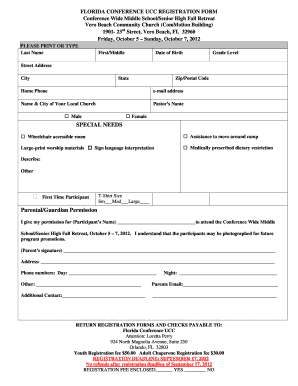 Fillable Online uccfla FLORIDA CONFERENCE UCC REGISTRATION FORM ...