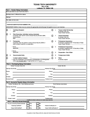 Fillable Online depts ttu TEXAS TECH UNIVERSITY - depts ttu Fax Email ...