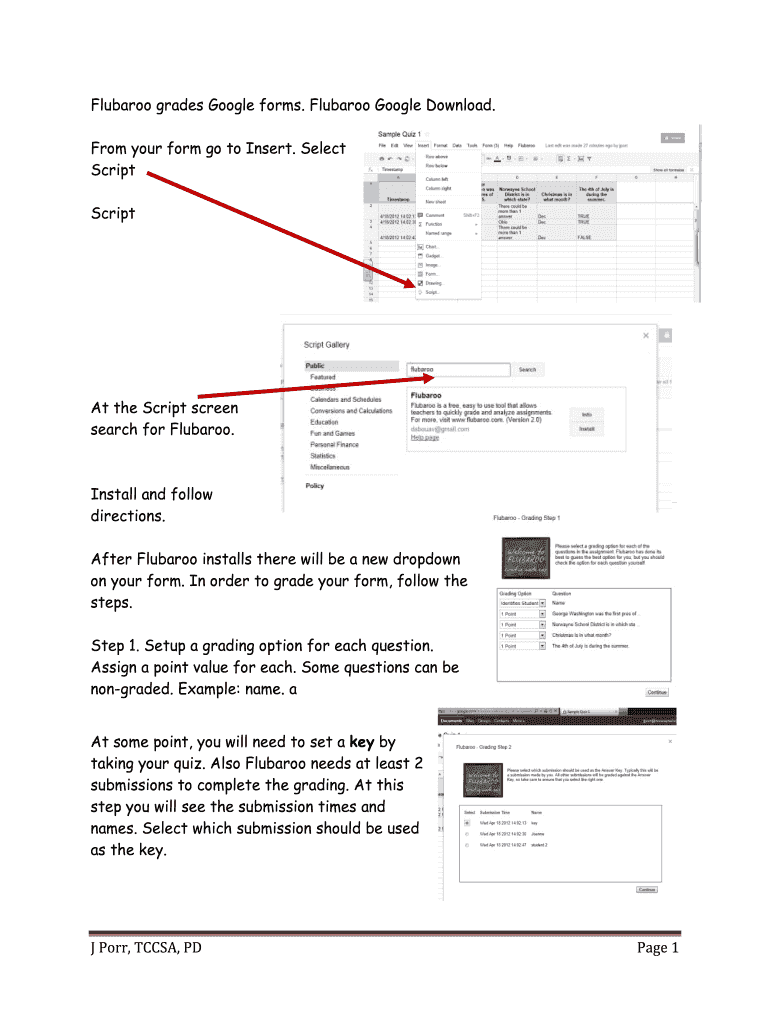 Fillable Online Flubaroo grades Google forms Fax Email Print - pdfFiller