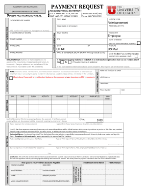 Fillable Online fbs admin utah Alternate Payment Request - Financial ...