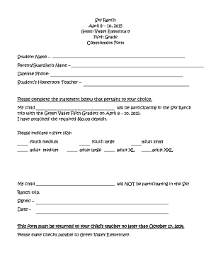 Fillable Online Sky Ranch Commitment Form Fax Email Print - pdfFiller