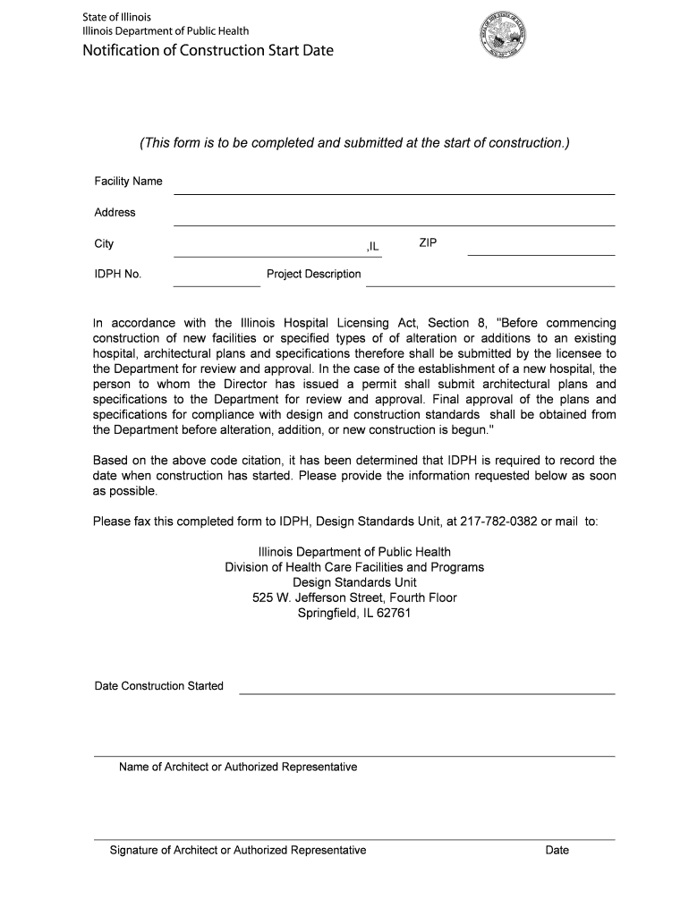 Fillable Online idph state il (This form is to be completed and ...