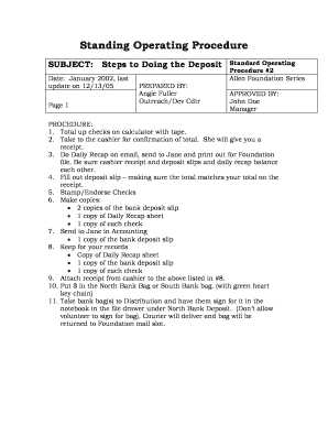 Fillable Online Standing Operating Procedure SUBJECT Fax Email Print ...