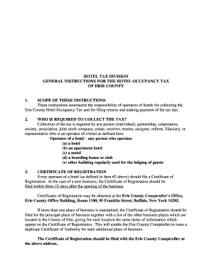 Fillable Online HOTEL TAX DIVISION Fax Email Print - pdfFiller