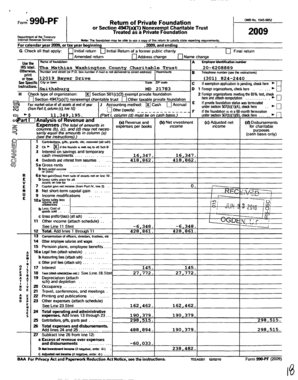 Fillable Online Form 990-PF ReturnofPrivate Foundation OAMNo.1W a)(7 ...