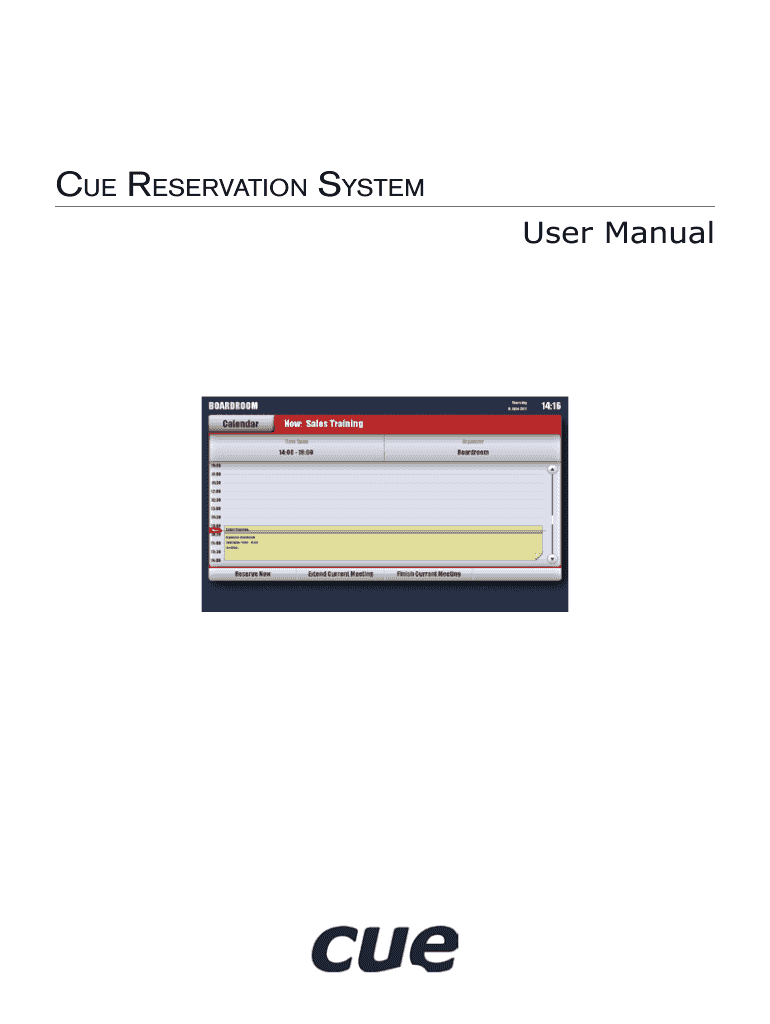 Fillable Online User Manual - Cue Fax Email Print - pdfFiller