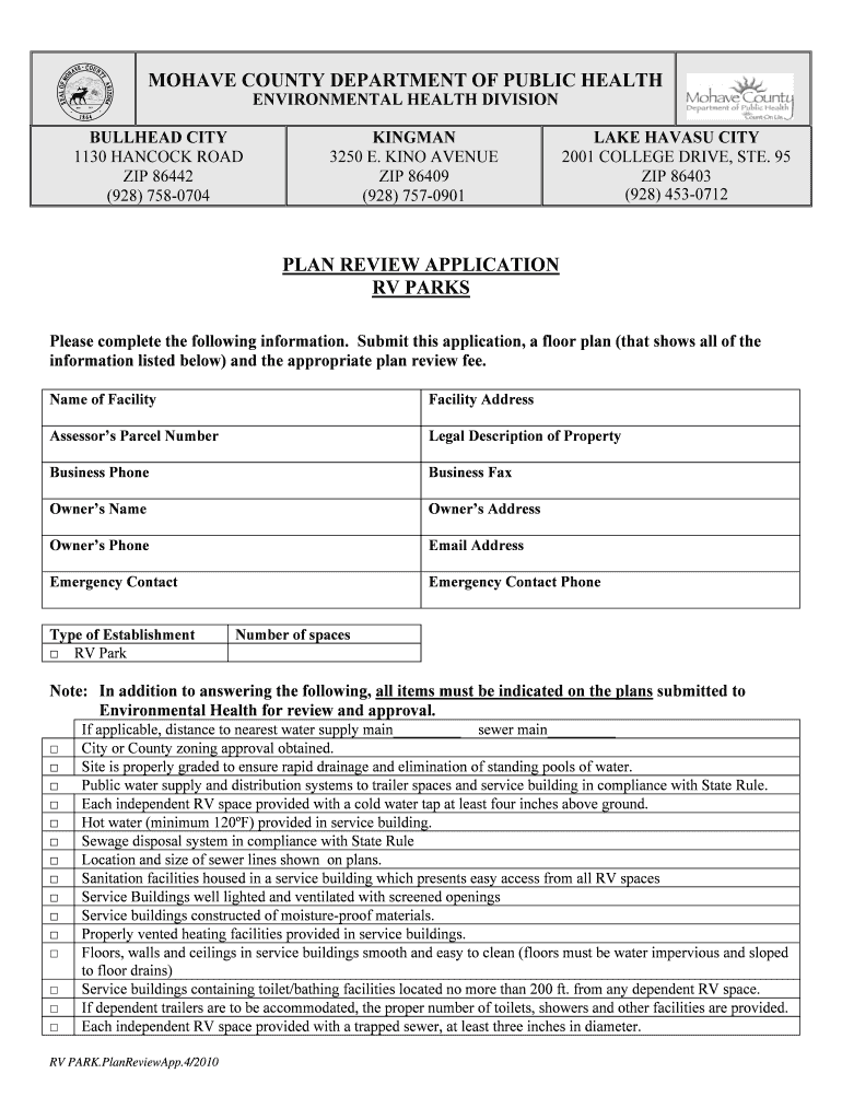 Fillable Online RV PARKS Fax Email Print - pdfFiller