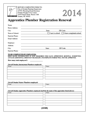Fillable Online cityofomaha Apprenticeship Renewal Application Form ...